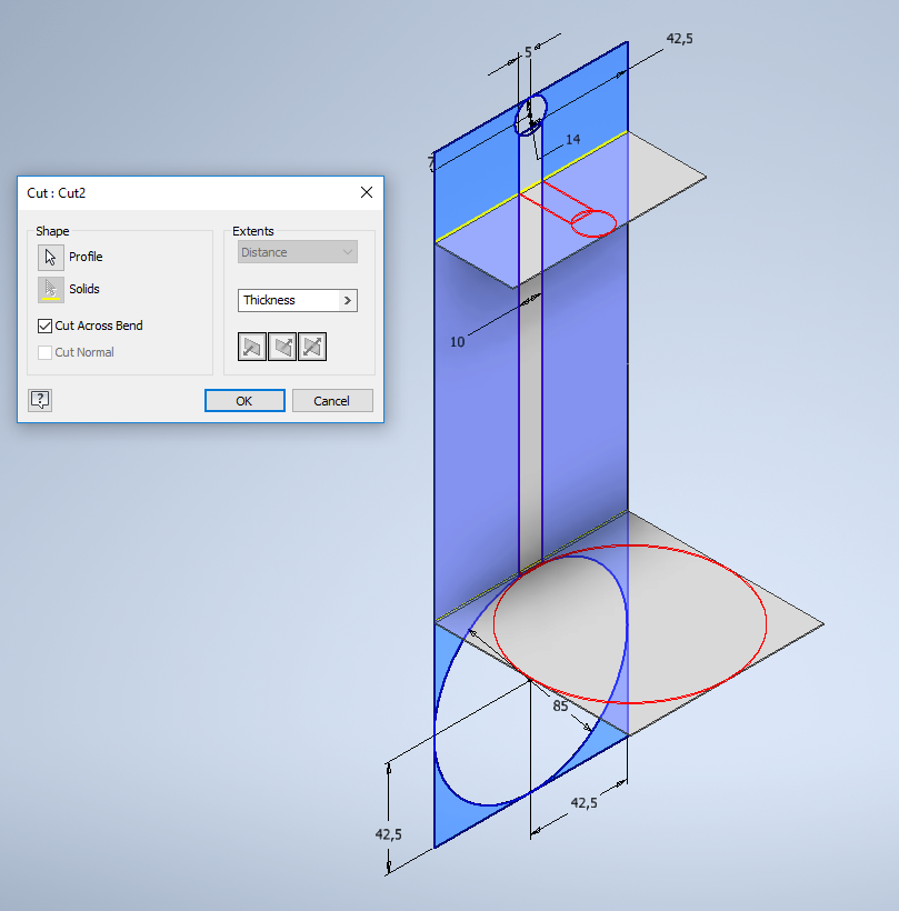 Solved: Cut around a "combined" drawing outline on a sheet metal ...