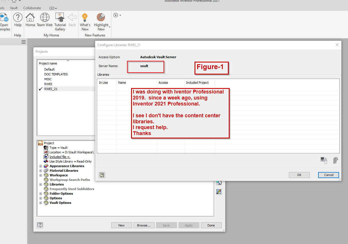 Solved: Content Center Libraries - Not Available to Use! - Autodesk Community