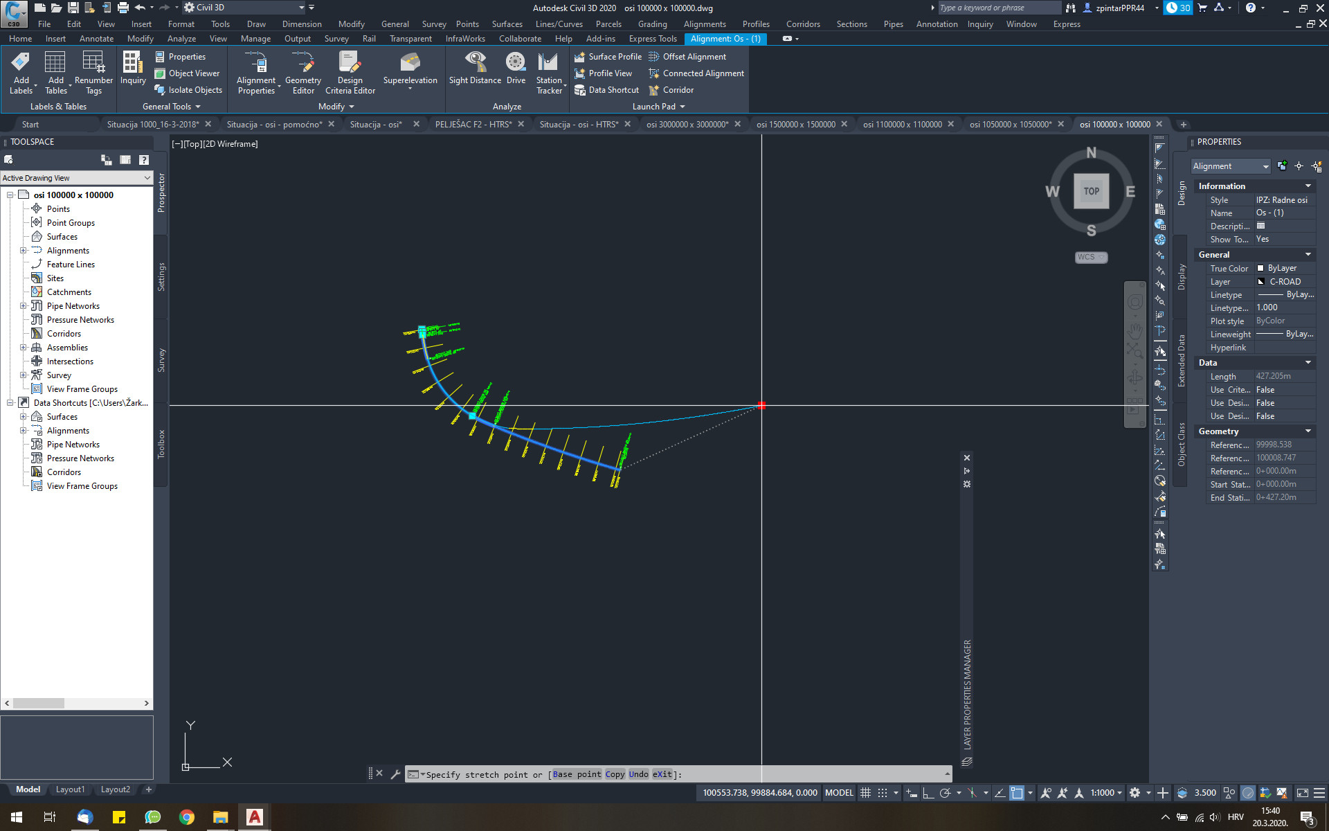 Alignment placing problem on high coordinates (more than 1,000,000 x ...