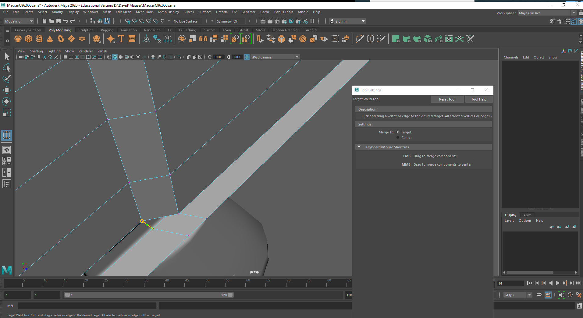 Target Weld - Stuck on Merge to Center (Maya 2020) - Autodesk Community