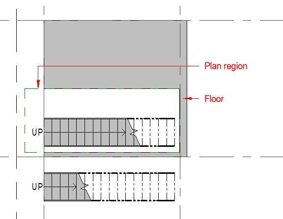 Solved: how to show stairs in the upper level? plan region does not ...