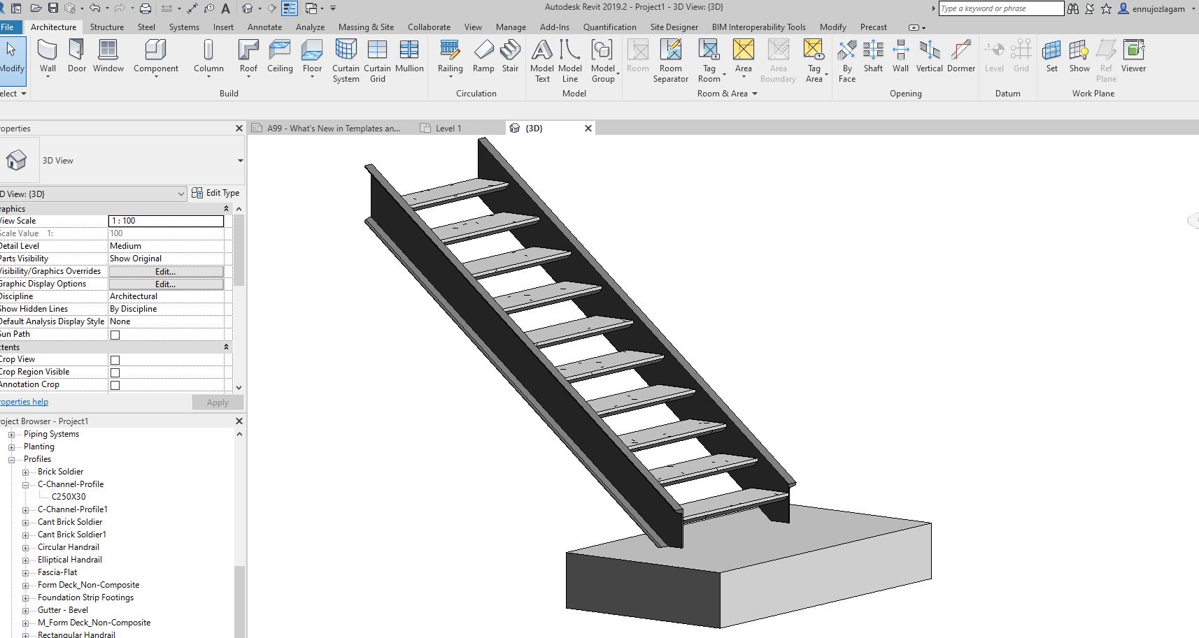Solved: Cranked stringer at base of stairs - Autodesk Community