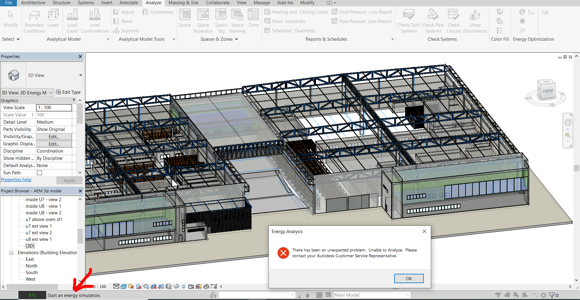 fail to run simulator after Energy model had completed - Autodesk Community