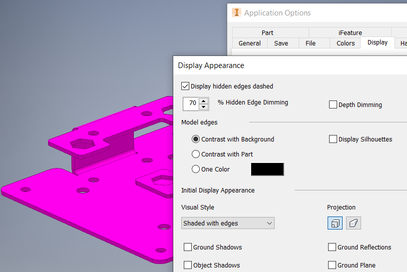 Inventor 2021 Display Edges not the same as previous - Autodesk Community