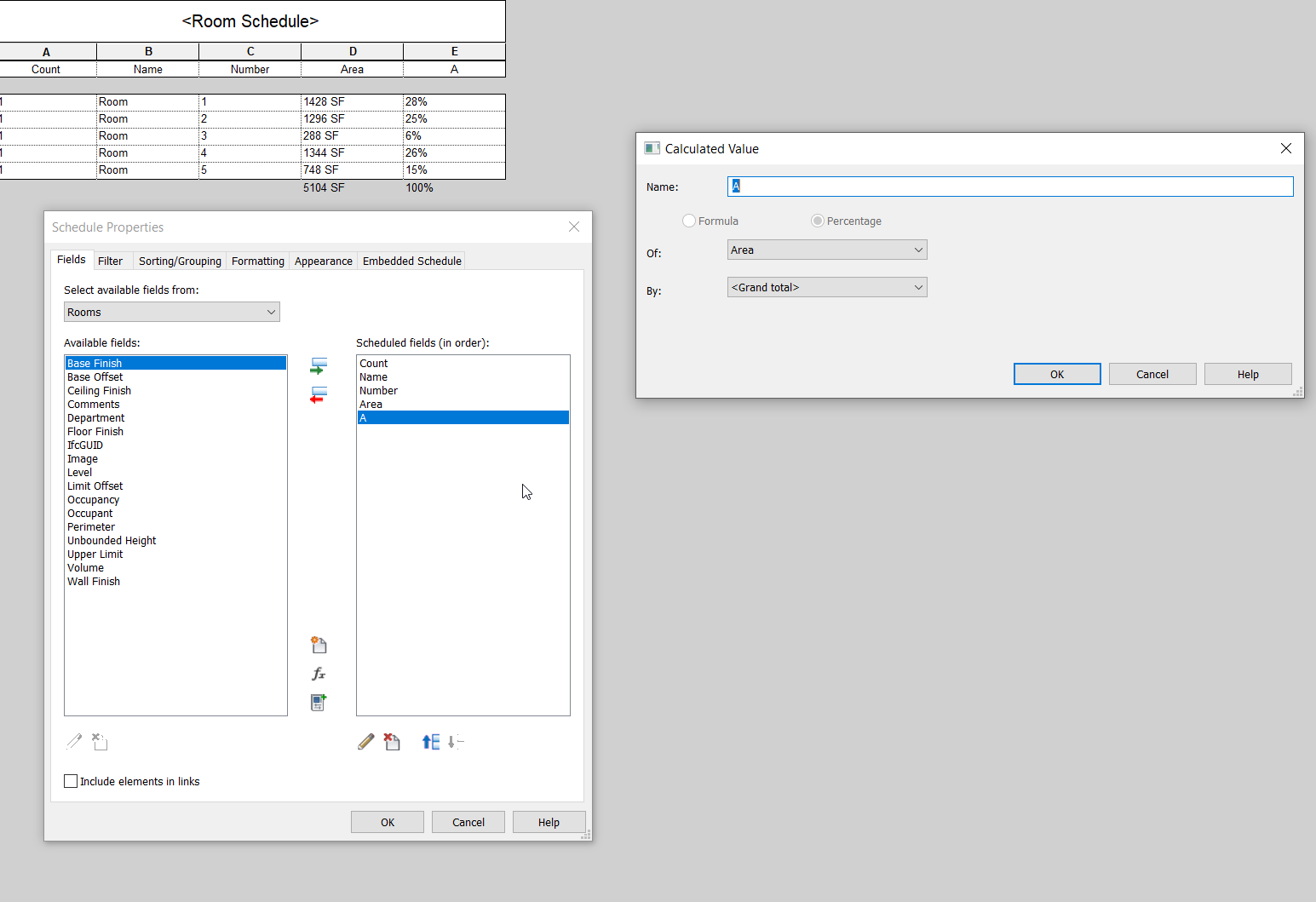 Solved: How to calculate the average room area in schedule - Autodesk Community