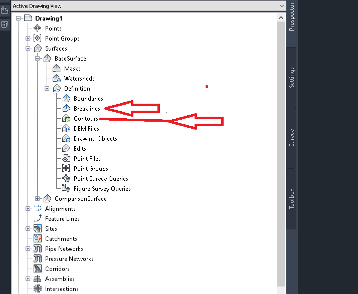 Proposed Surface Contours Or Breaklines Autodesk Community