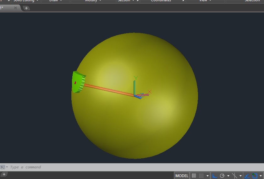 rotating a solid around on the surface of a sphere - Autodesk Community