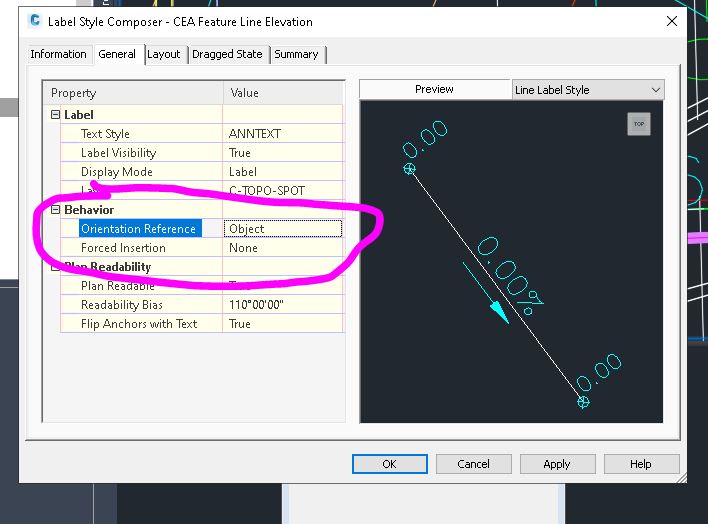 Solved: Feature line label - Autodesk Community