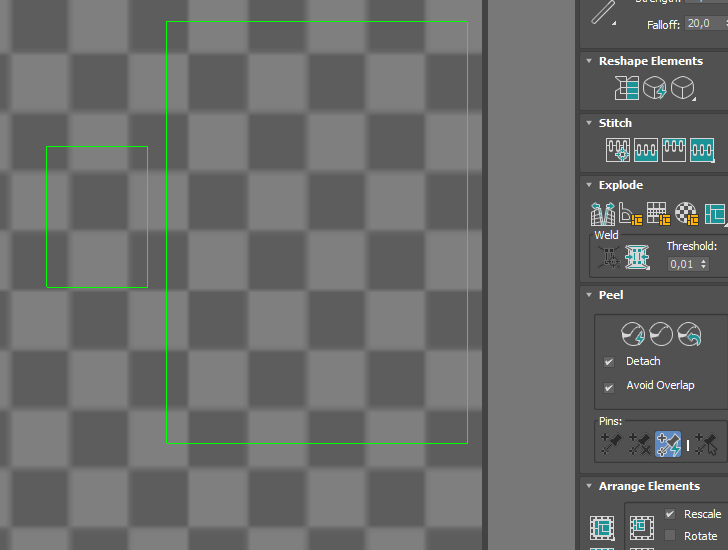 Match texture polygon scale to that of another polygon in UVW editor ...