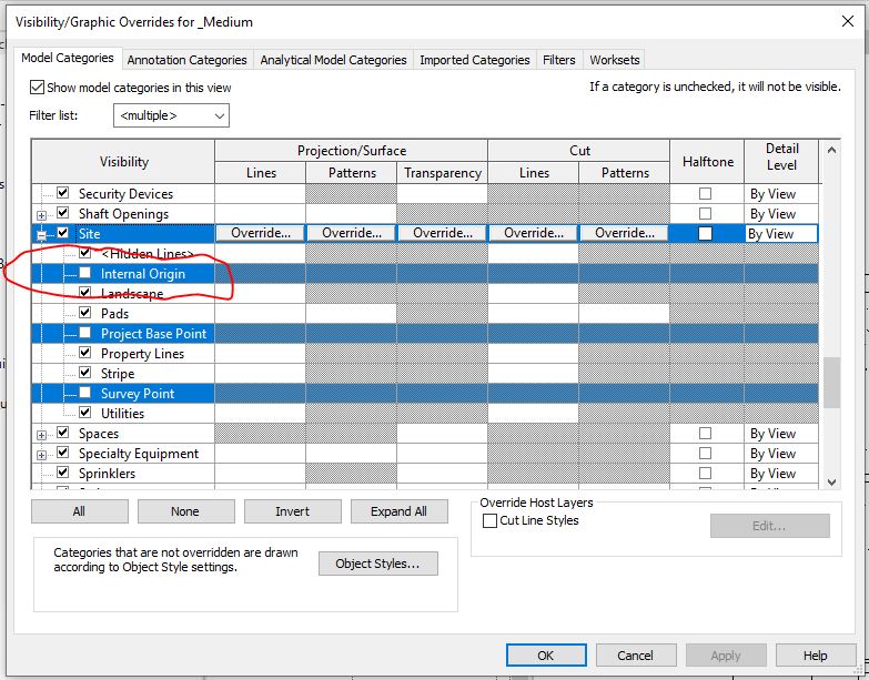 Site survey point is visible in every view template after upgrading to ...