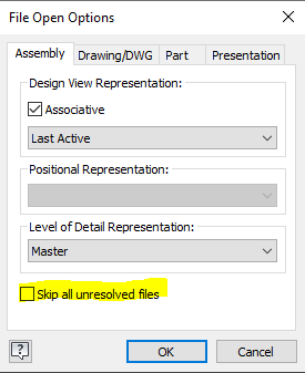 Choice in "File Open" Application Options dialog will not 'stick ...