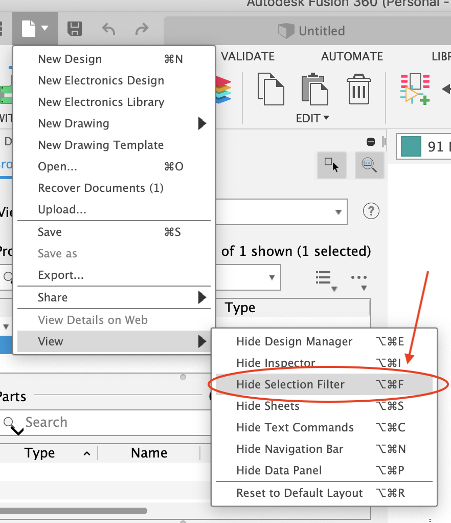 Solved: Where is selection filter tab? - Autodesk Community
