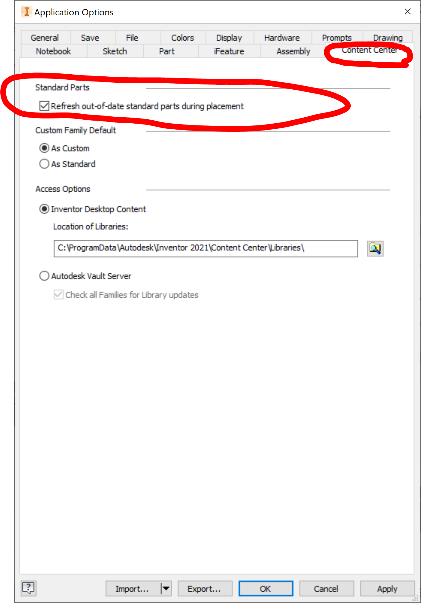 Solved: CC Family table updates aren't passed on to parts - Autodesk ...