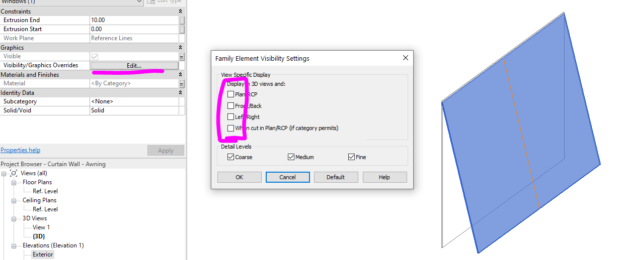 Curtain Wall Panel: Making an openable awning that is also visible in ...
