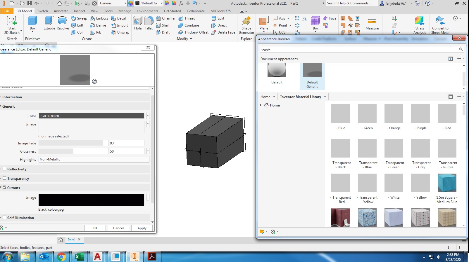 Inventor 2021 Cutout Material Question - Autodesk Community