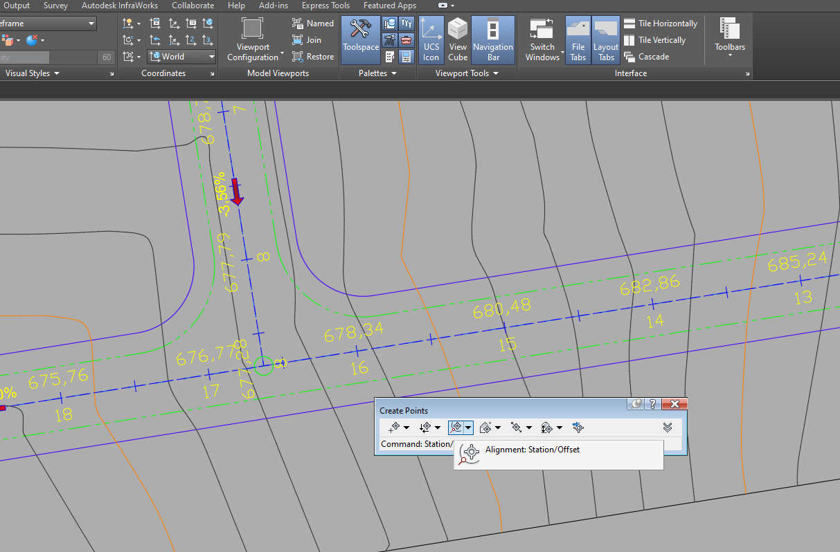 Solved: Alignment Station points - Autodesk Community