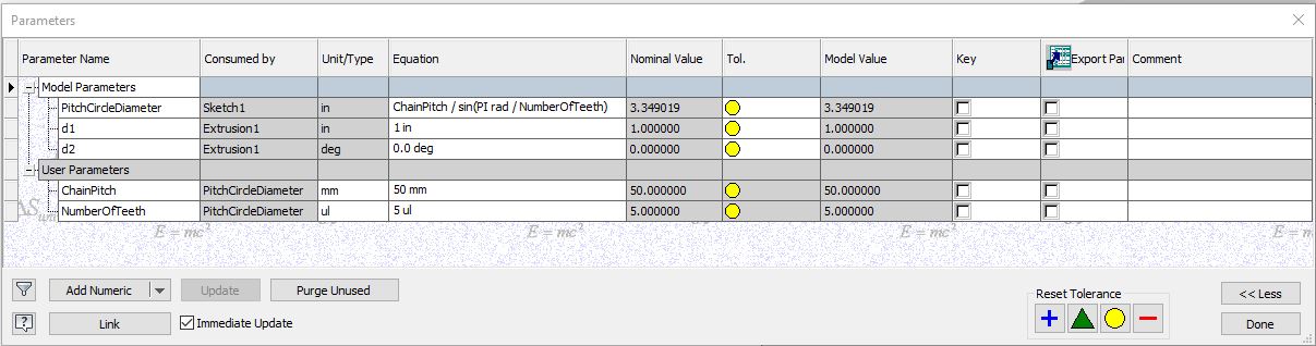 iPart - Adding a calculation to the spreadsheet - Autodesk Community
