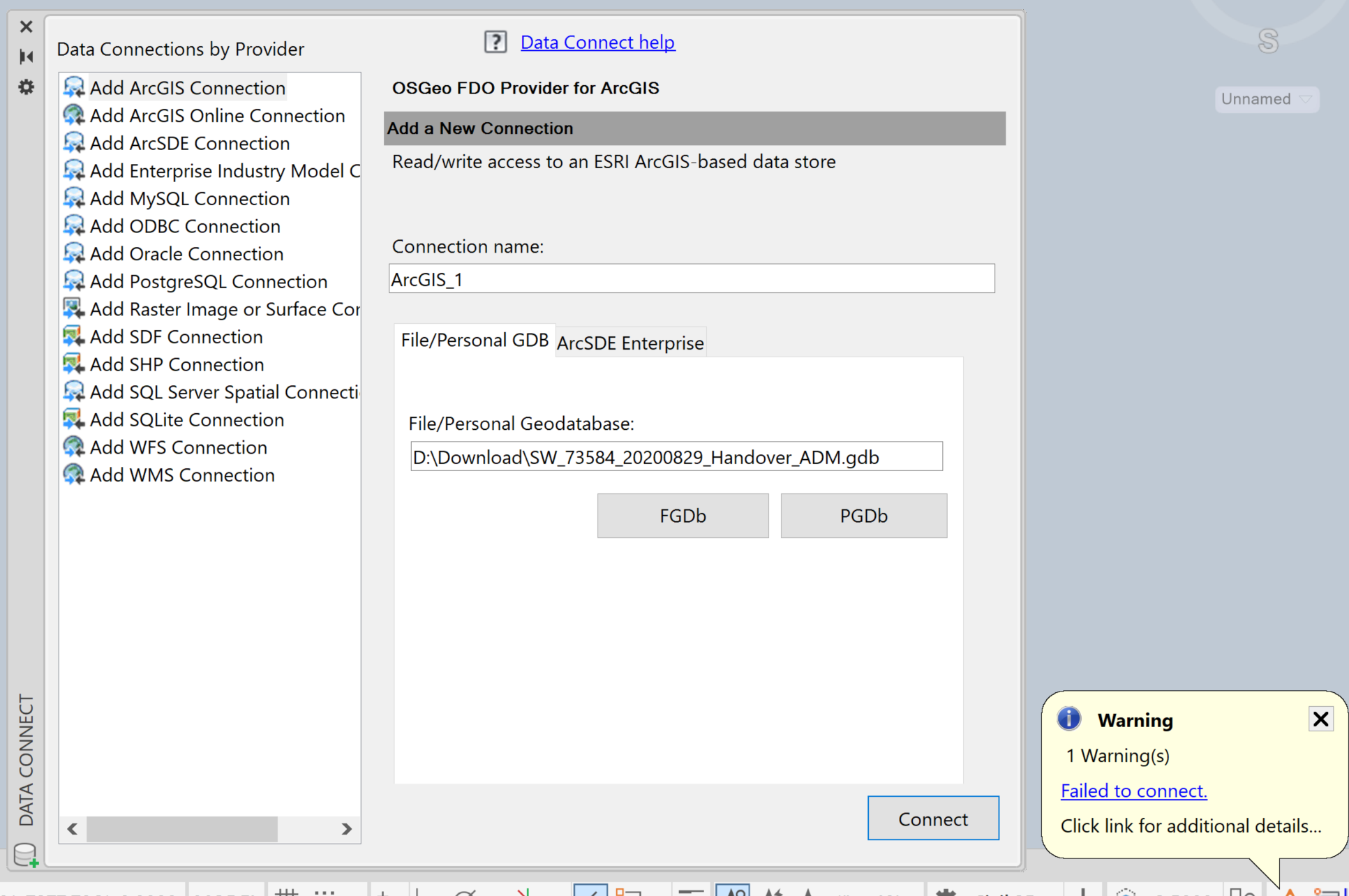 Solved: Connecting a *.gdb file - Autodesk Community