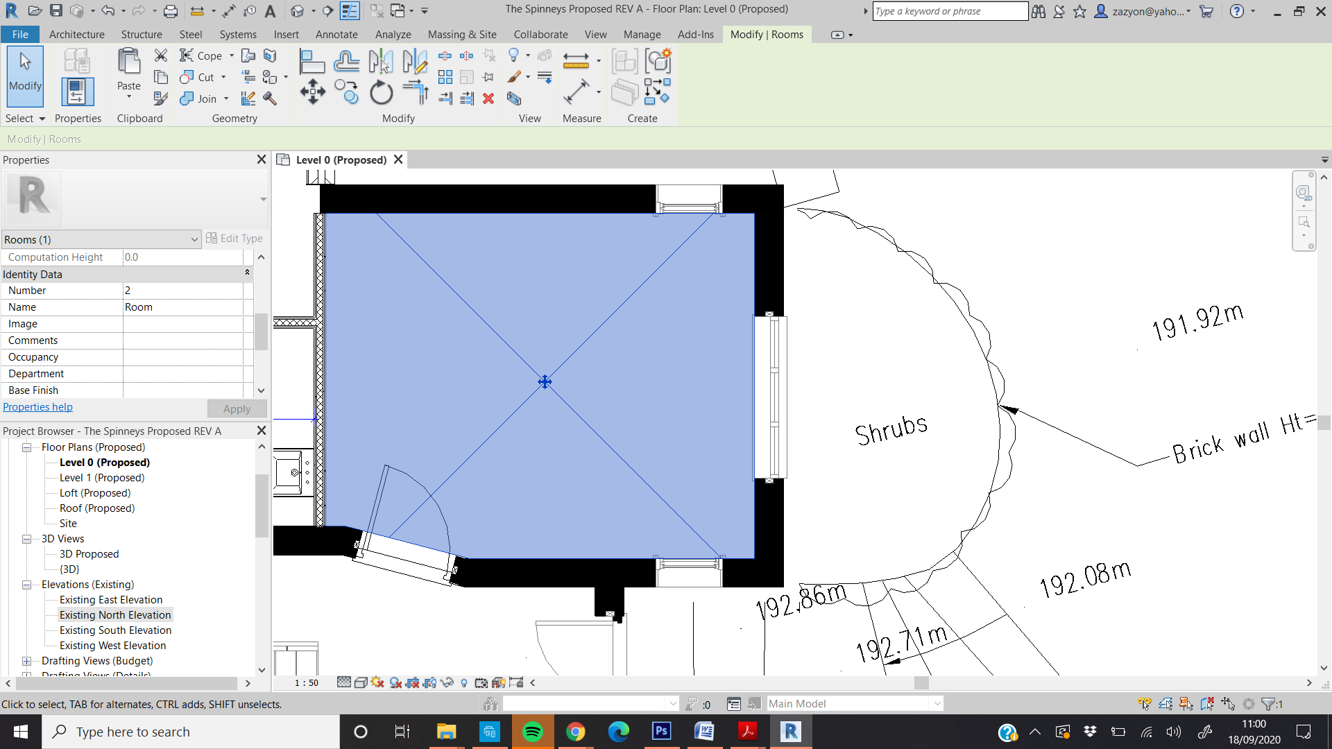 Room name and area not showing when i select room creator in revit ...