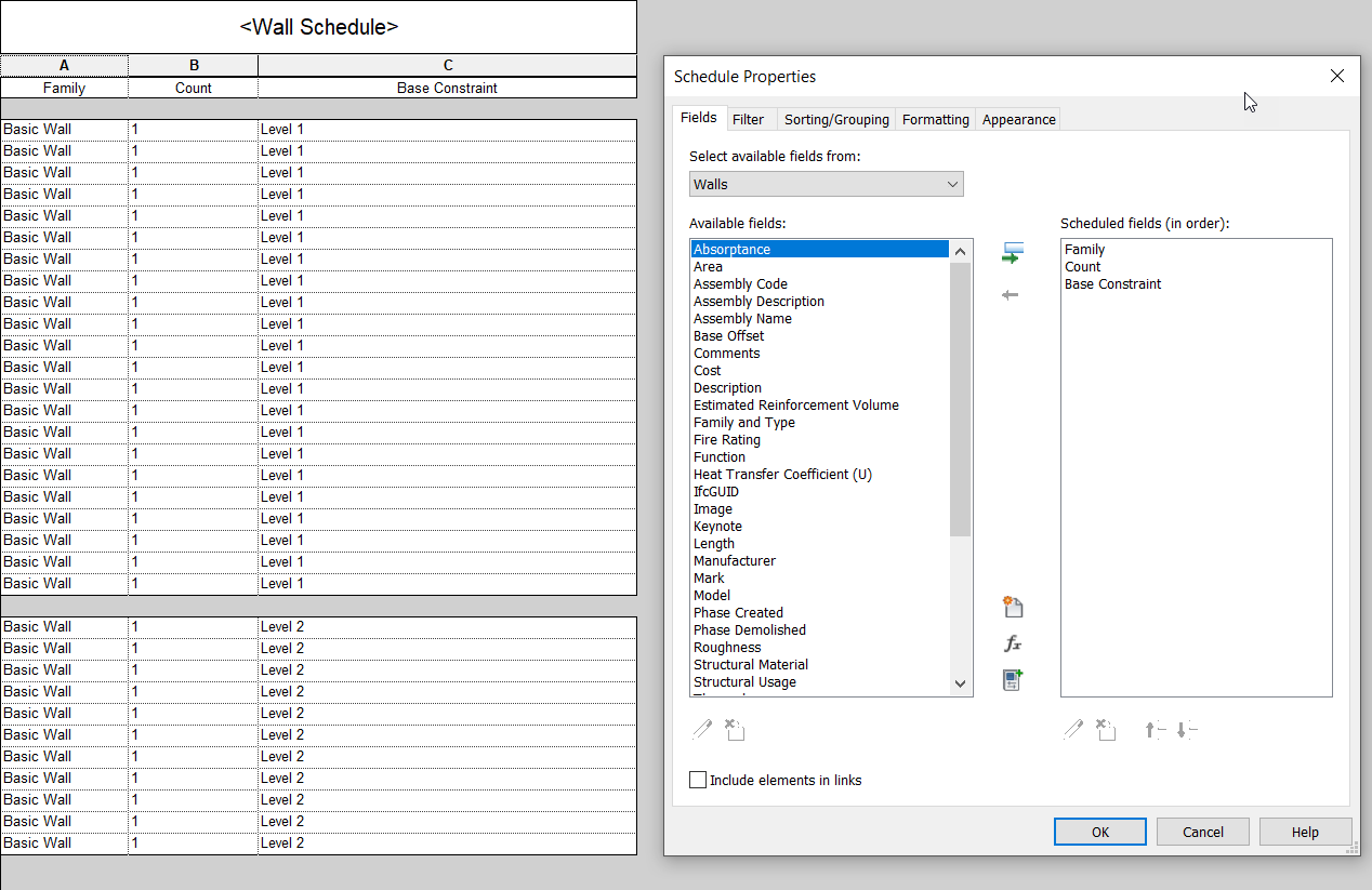 Solved: wall schedule - Autodesk Community