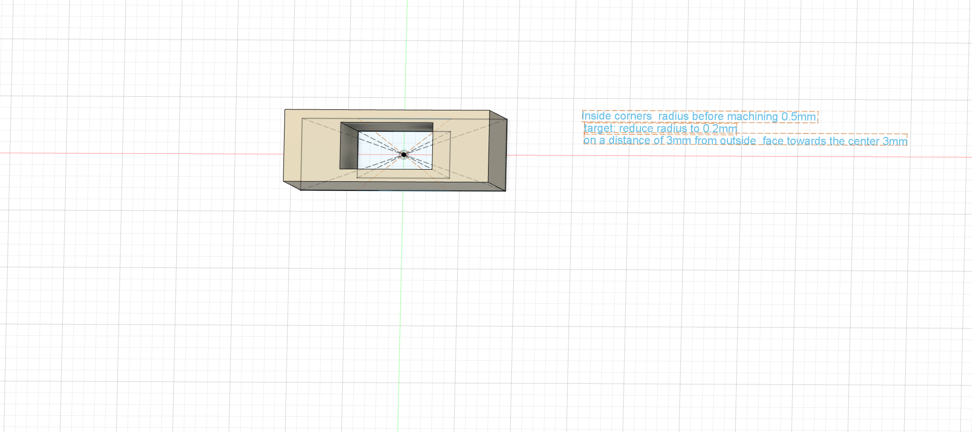 Multi axis reduce corners radius inside box - Autodesk Community