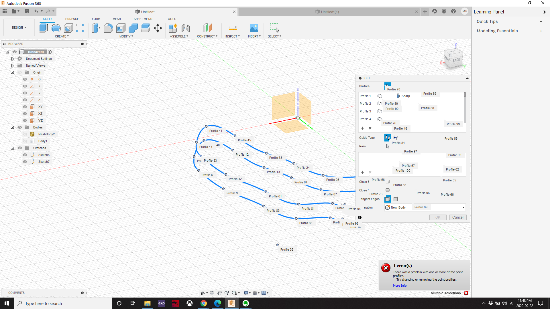 Solved: Issues creating a loft between two sketches - Autodesk Community