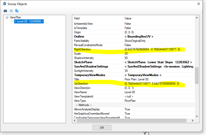 Solved: ViewUpDirection & ViewRightDirection Vector Query Issue - Autodesk Community