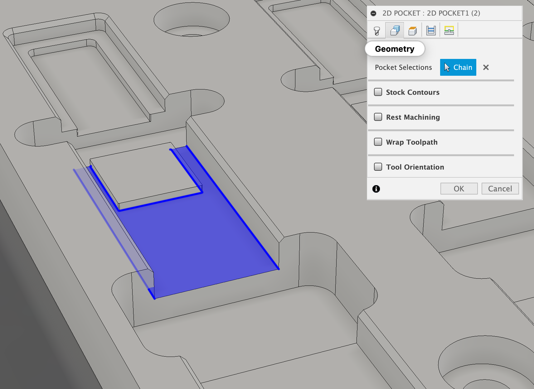 2D pocket taking off too much stock - Autodesk Community