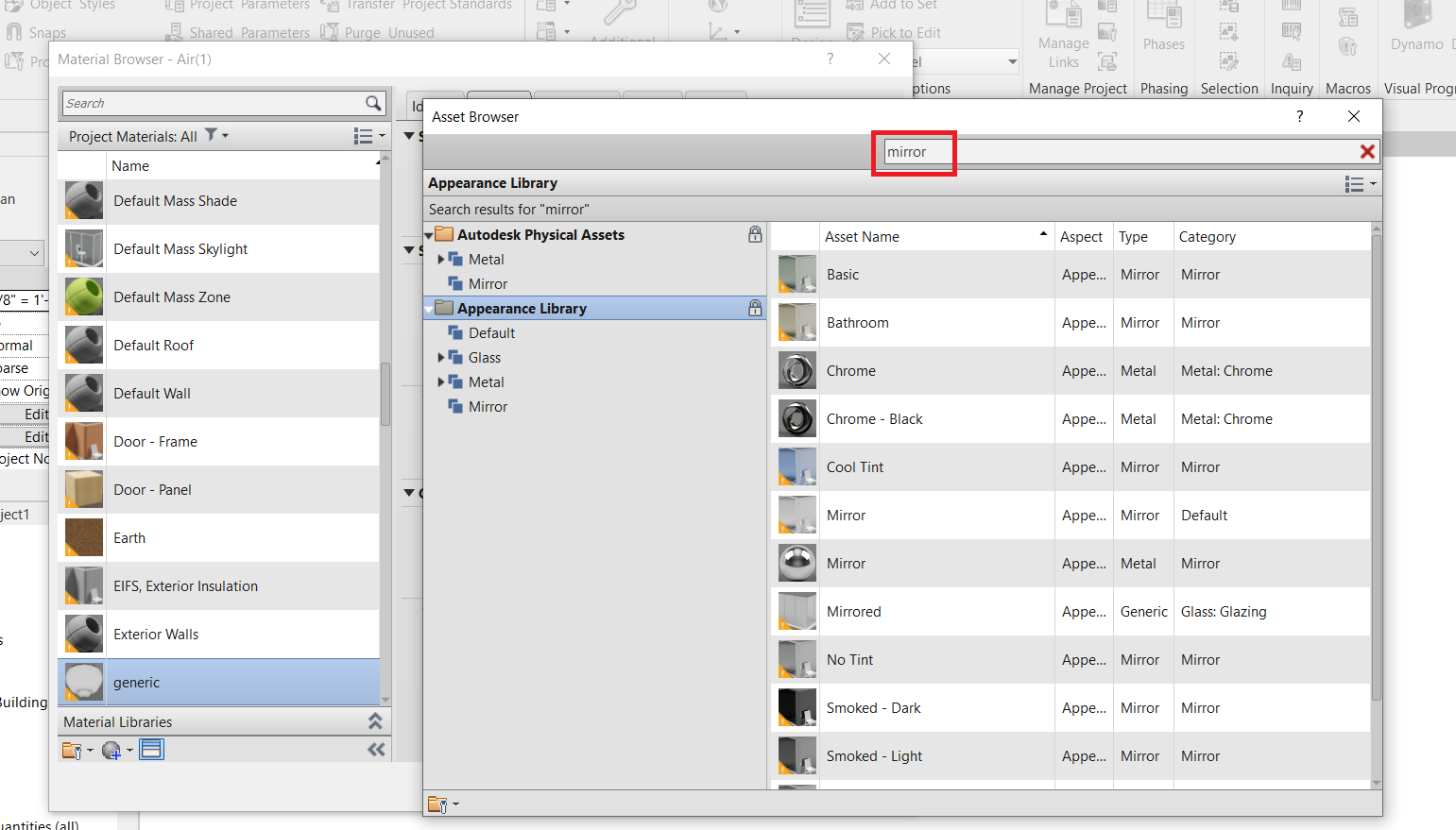 Solved: Mirror Material in Revit 2020 - Autodesk Community