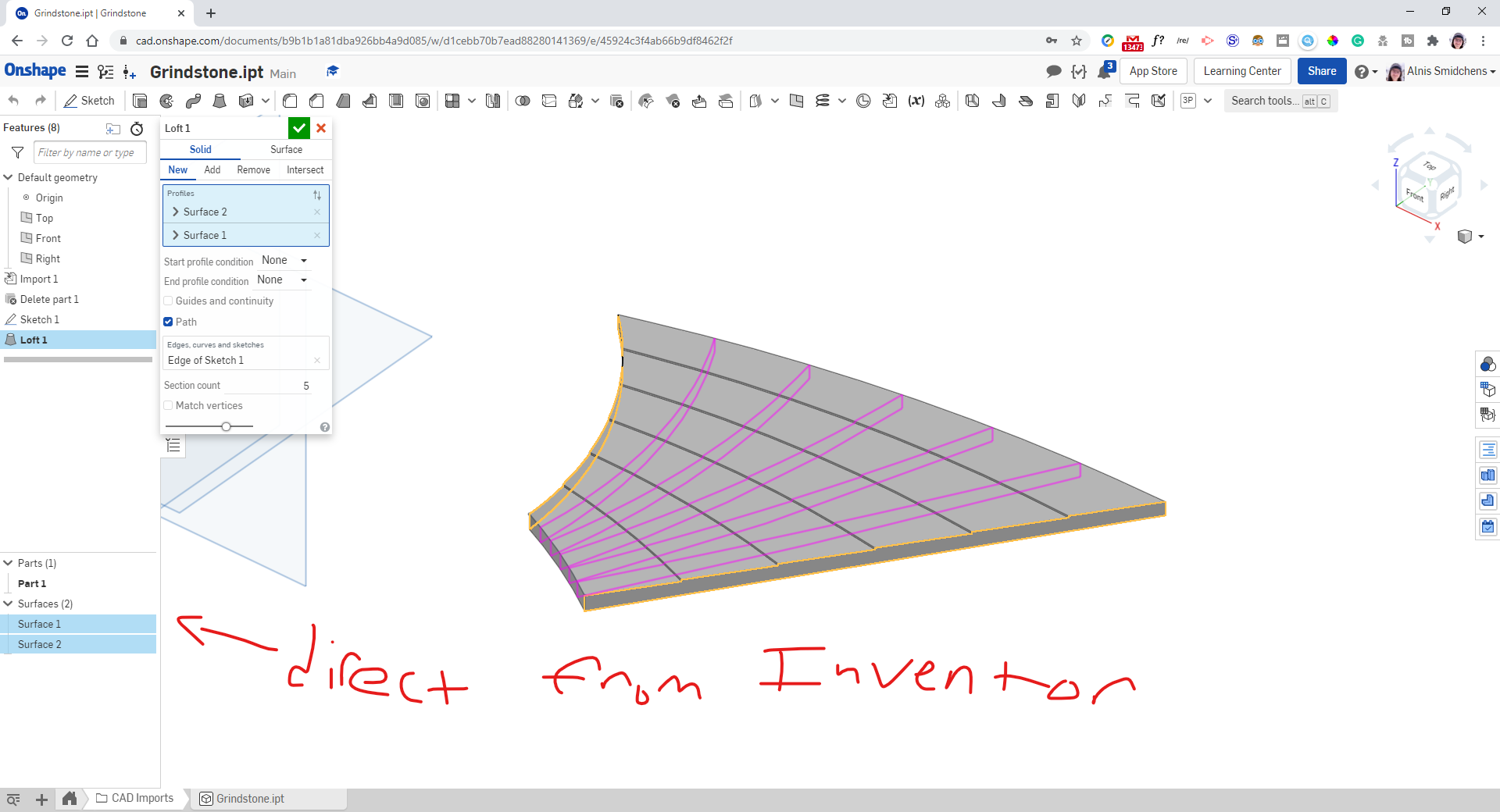 Solved: Can't select a sketch as a profile for a loft, but that profile can be used for sweeps ...