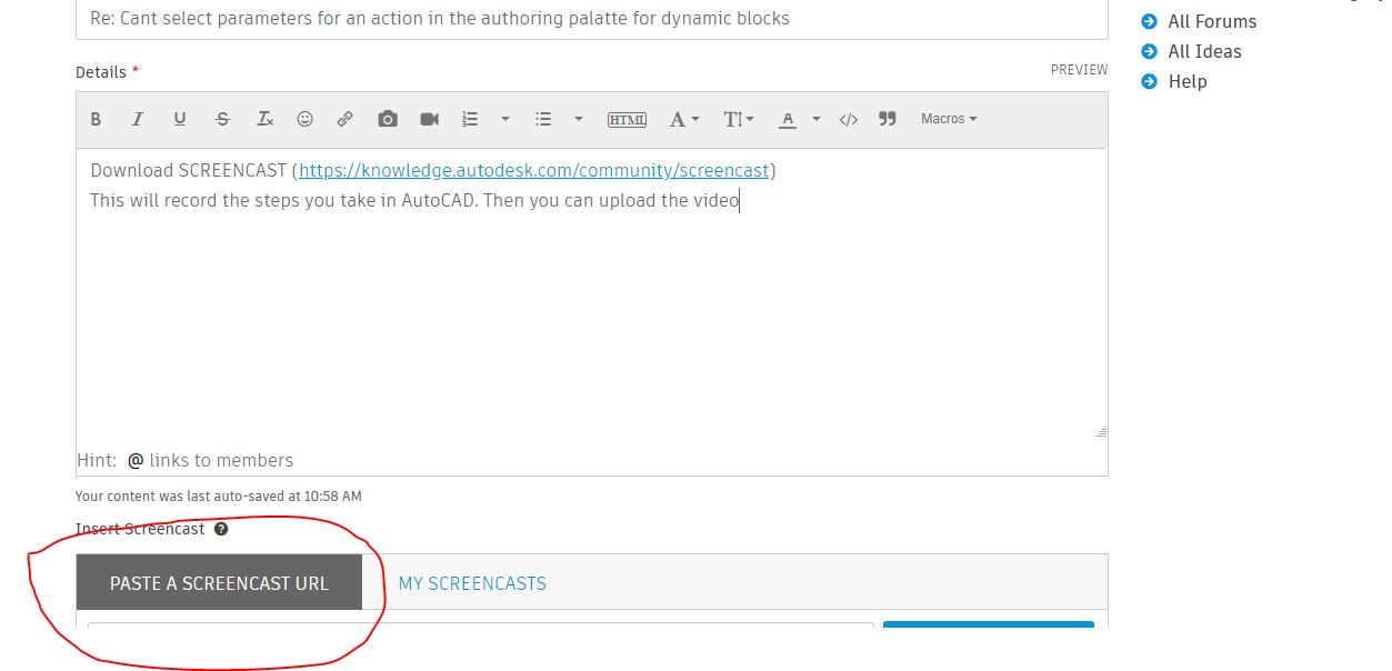 Solved: Cant select parameters for an action in the authoring palatte for dynamic blocks ...