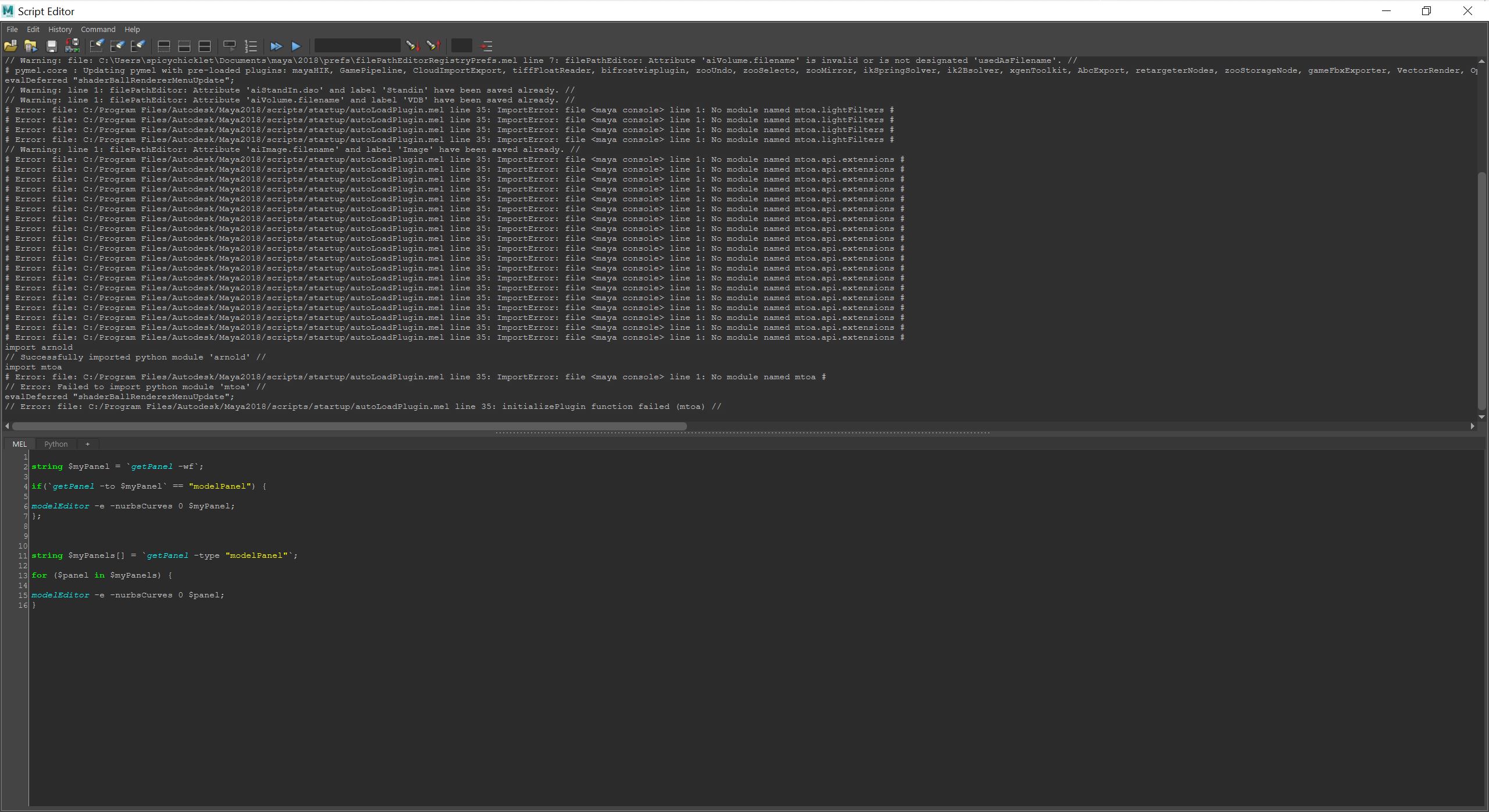 Solved: Mtoa plugin don't load (Maya 2018) - Page 2 - Autodesk Community