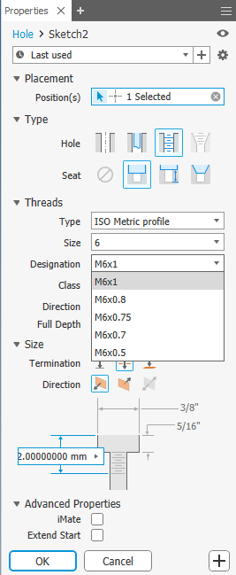 Autodesk Inventor Standard Thread Designation Missing - Autodesk Community