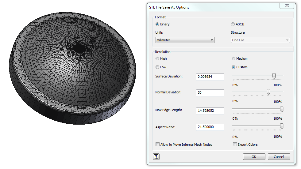 Inventor generating bad STL mesh - Autodesk Community