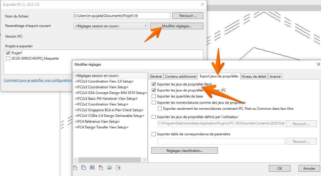 Export ifc - classes d'exportation - Autodesk Community