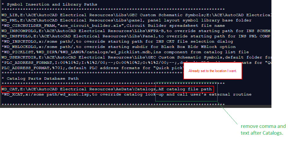 Solved: Default catalog location not pulling form wd.env file location - Autodesk Community