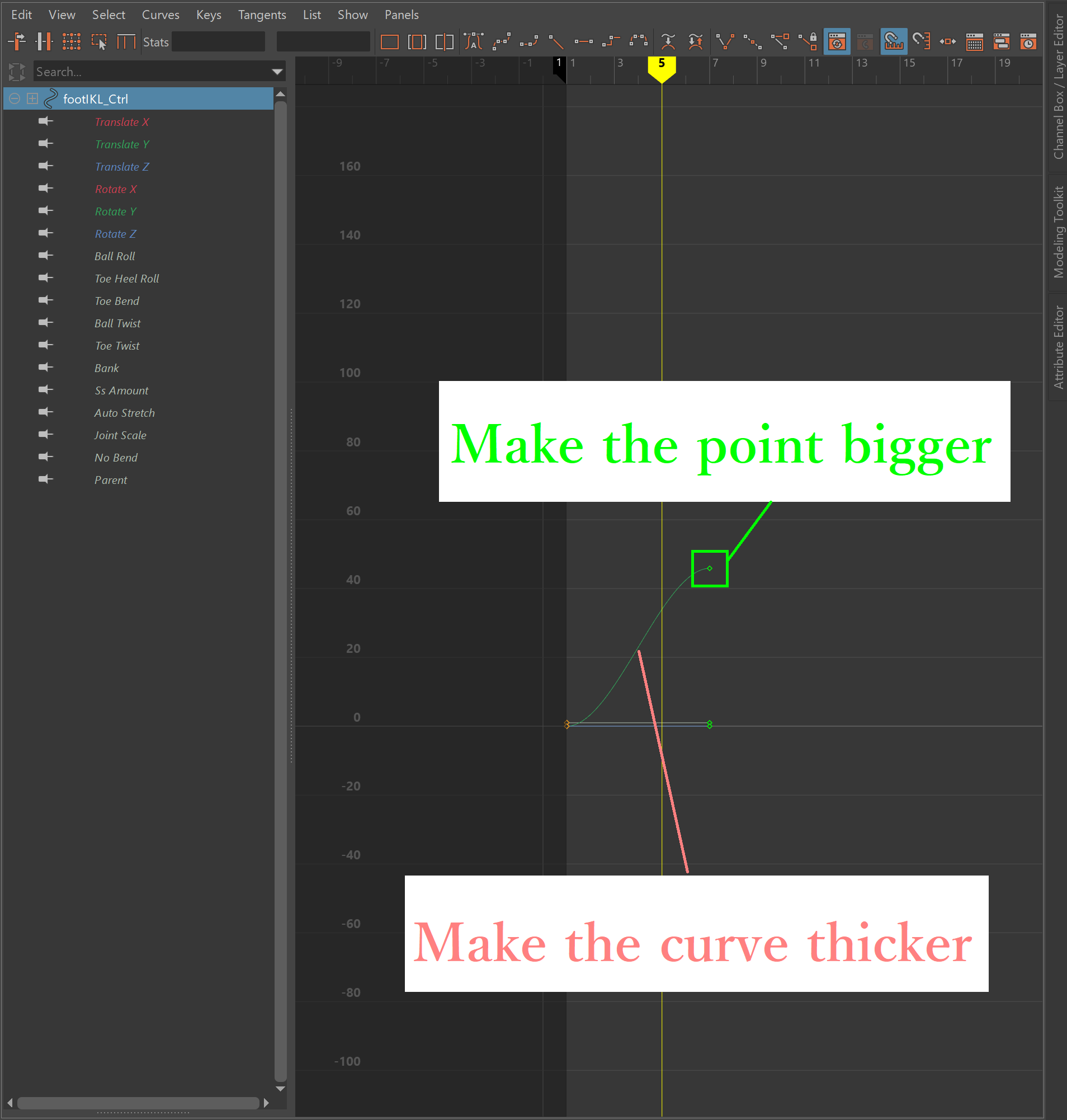 Solved: How to change the size of curves and keys in Graph Editor? (and anti-aliasing ...