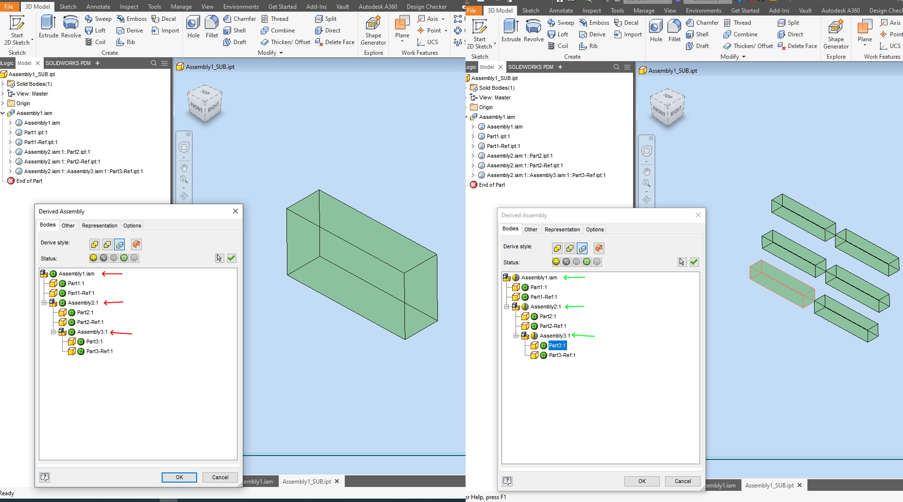 Solved: New Substitute>Derive Assembly>Bounding Box (.ipt only) - iLogic please. - Autodesk ...