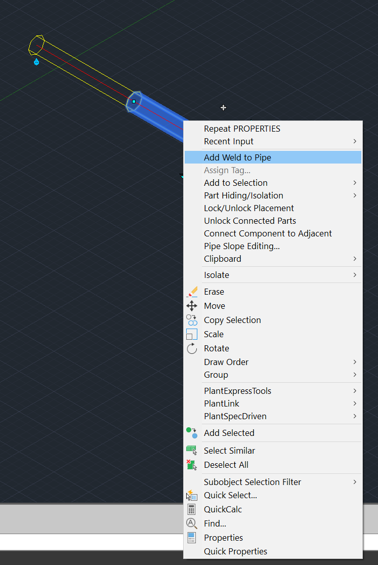 Solved: new pipe welded to existing pipe - Autodesk Community