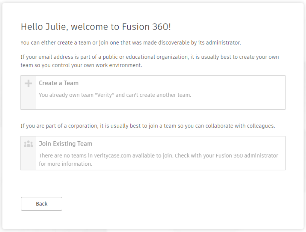 Solved: Cant get past "Join Team" in setup - Autodesk Community