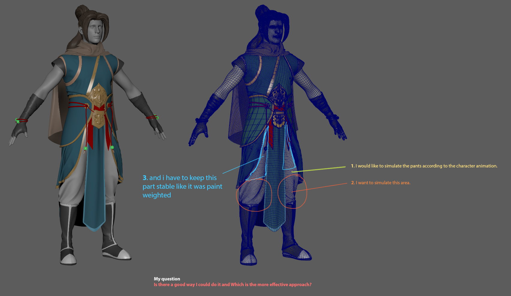 Solved: Do i able to simulate cloth a small area on the mesh/object ...