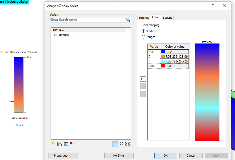 Create gradient with sevral colors and use specific min and max for AVF ...