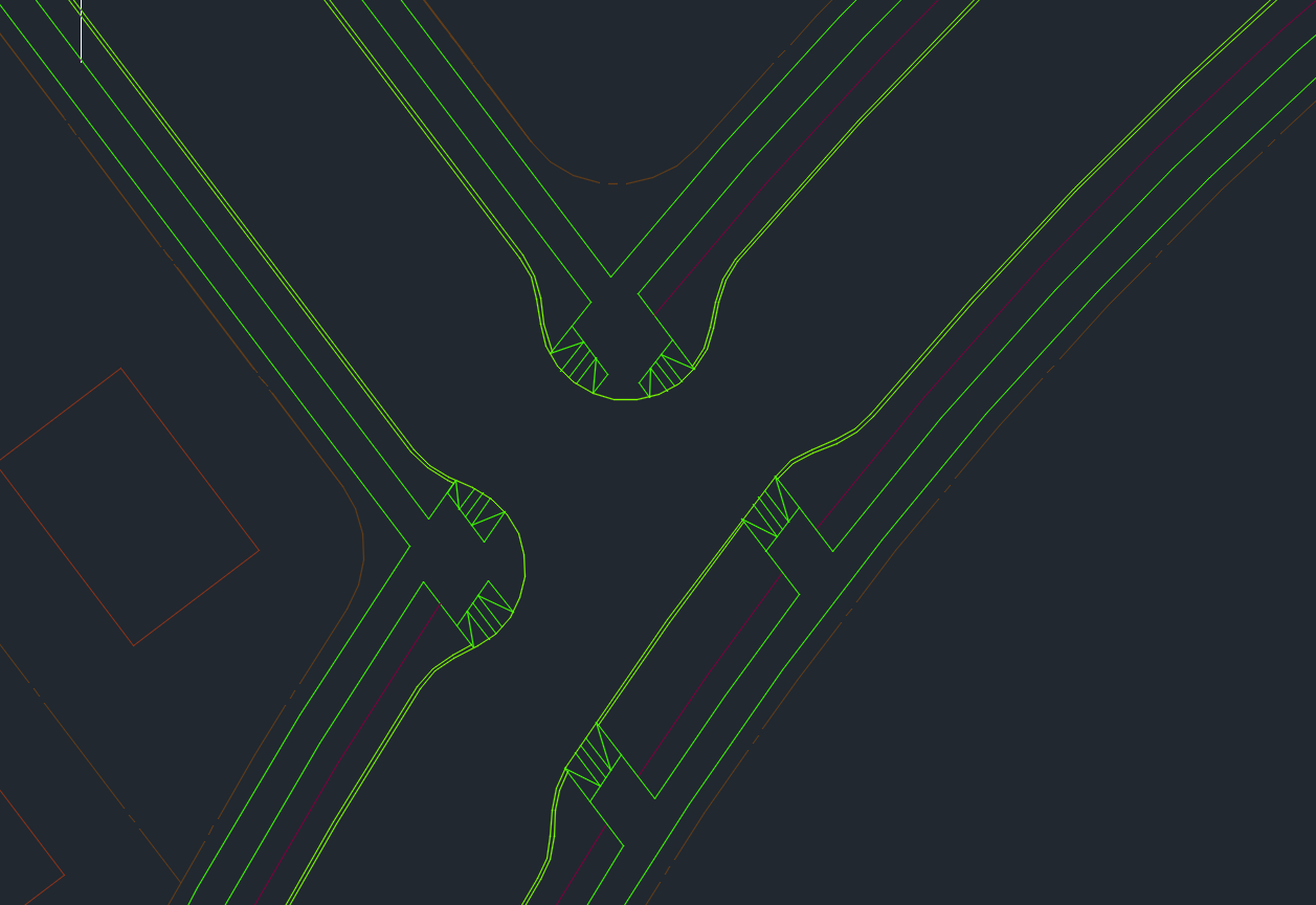 Solved: Corridor modeling for intersection with bluges (or bump-outs ...
