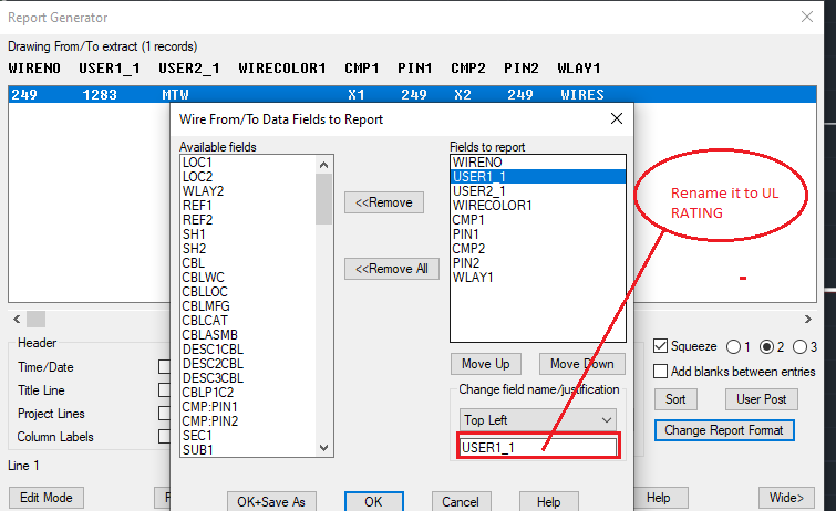 Solved: Wire User Column not showing in report - Autodesk Community