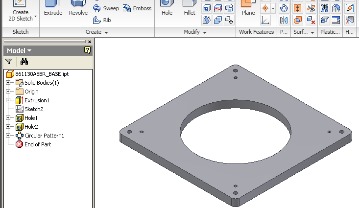 Solved: Tapped Hole Graphical Glitch - Autodesk Community