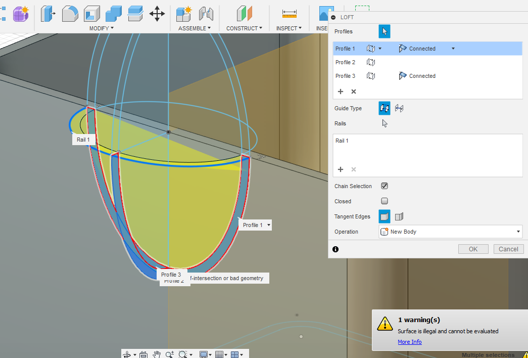 Lofting ellipse segment through an elliptical line - Autodesk Community