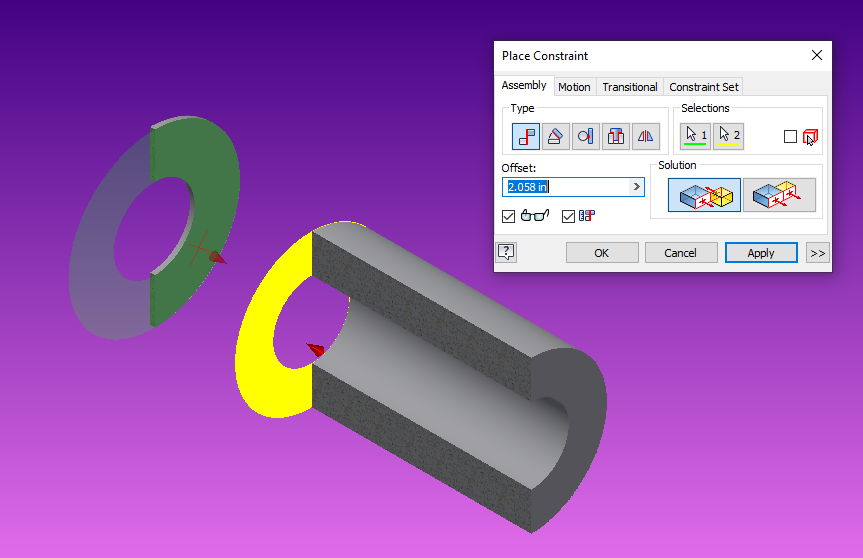 Solved: Assembly Constraint Automatic 0 Offset - Autodesk Community