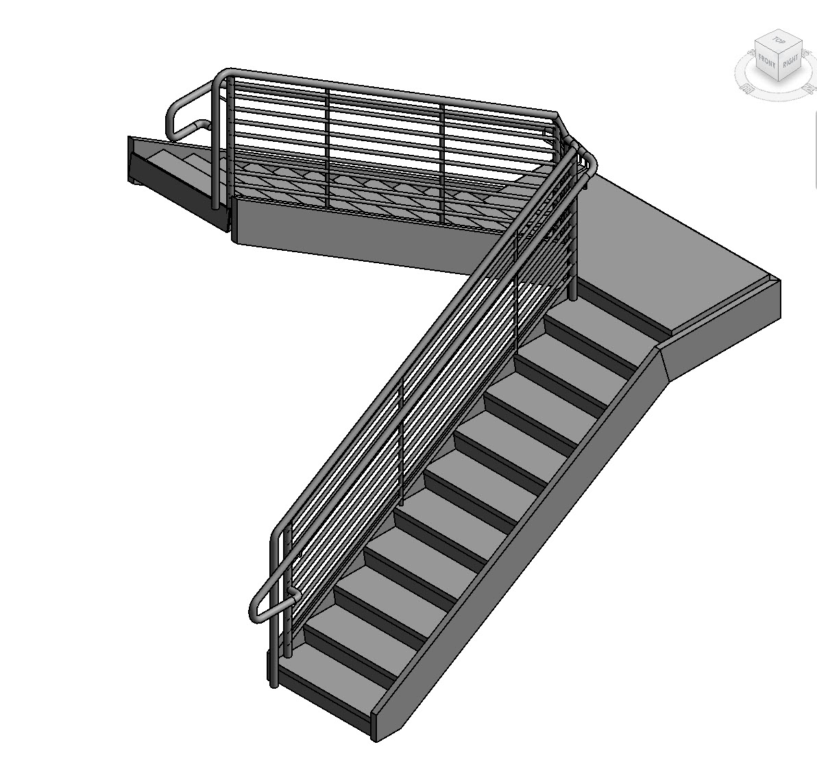 Solved: Railing - Can rails extend to floor-mounted Top Rail ...