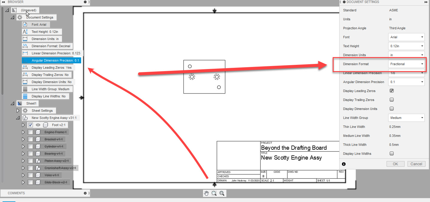drawing dimensions in fractional instead of decimals - Autodesk Community