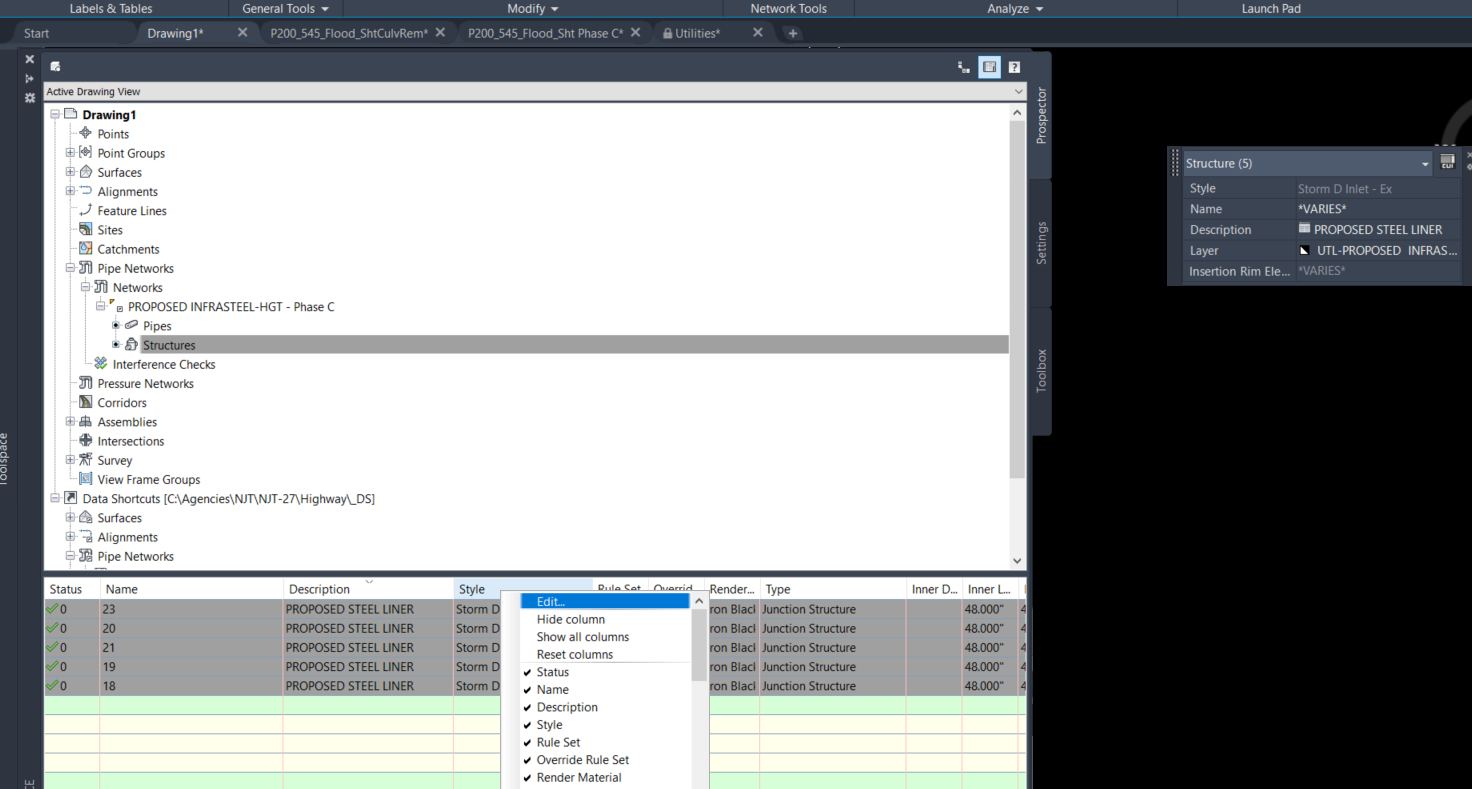 Solved: Issue with editing style of multiple data-referenced structures - Autodesk Community